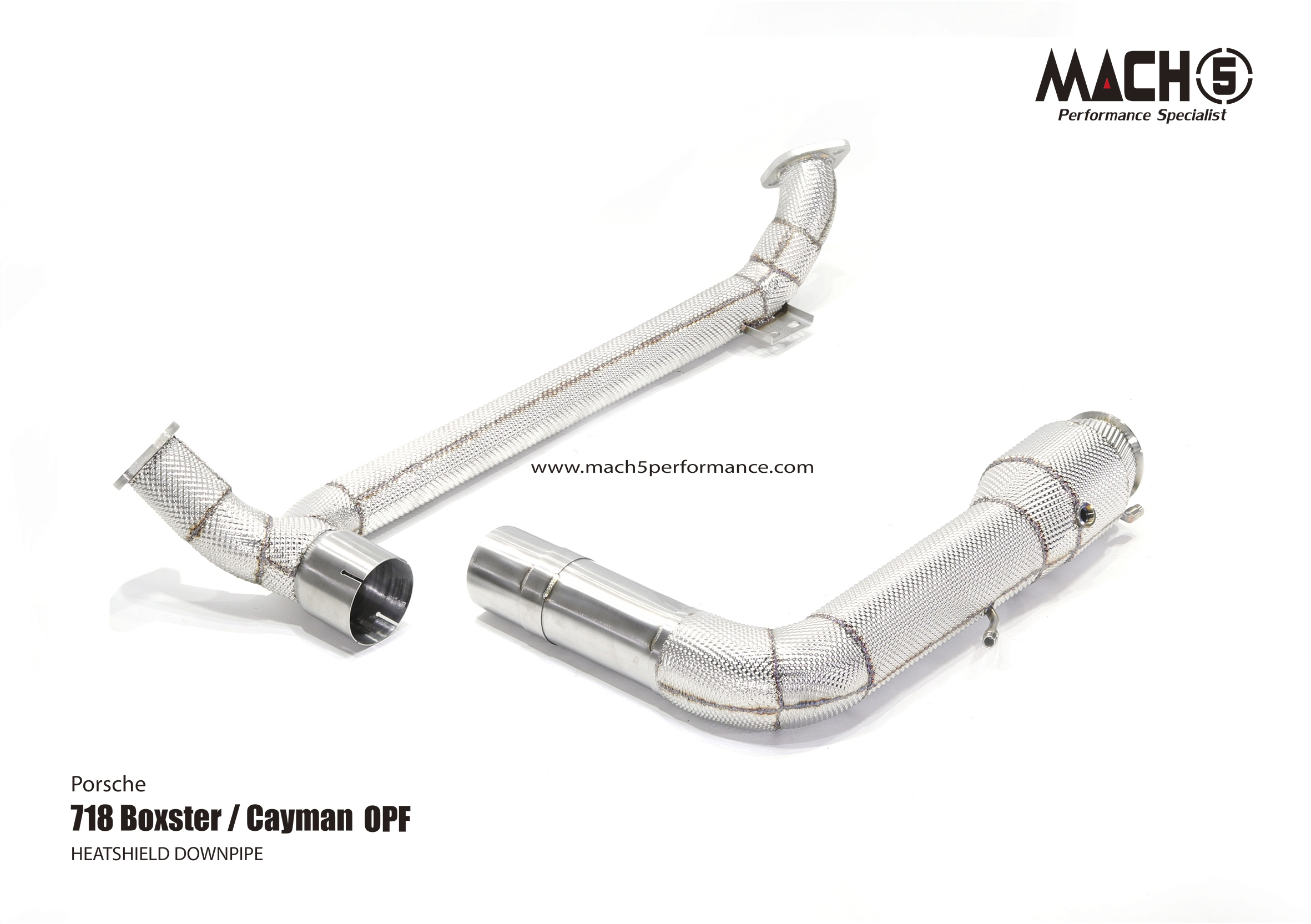 Mach5 Downpipe Porsche 718 Boxster / Cayman OPF 2.0T 200 Zellen | Porsche 718 | Porsche | Mach5 ...